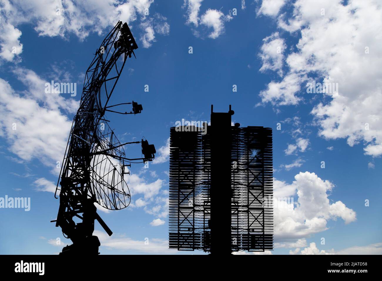 Air defense radars of military mobile anti aircraft systems (radar is ...