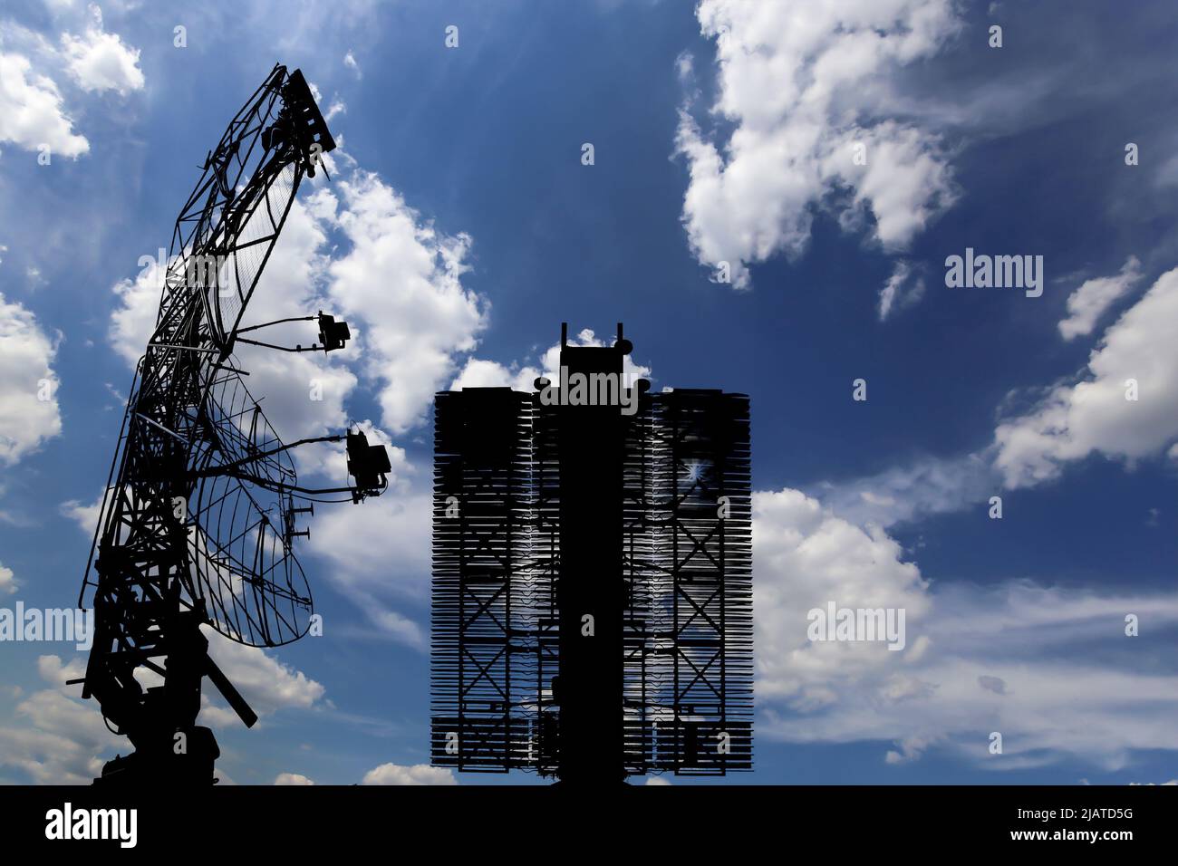 Air defense radars of military mobile anti aircraft systems (radar is ...