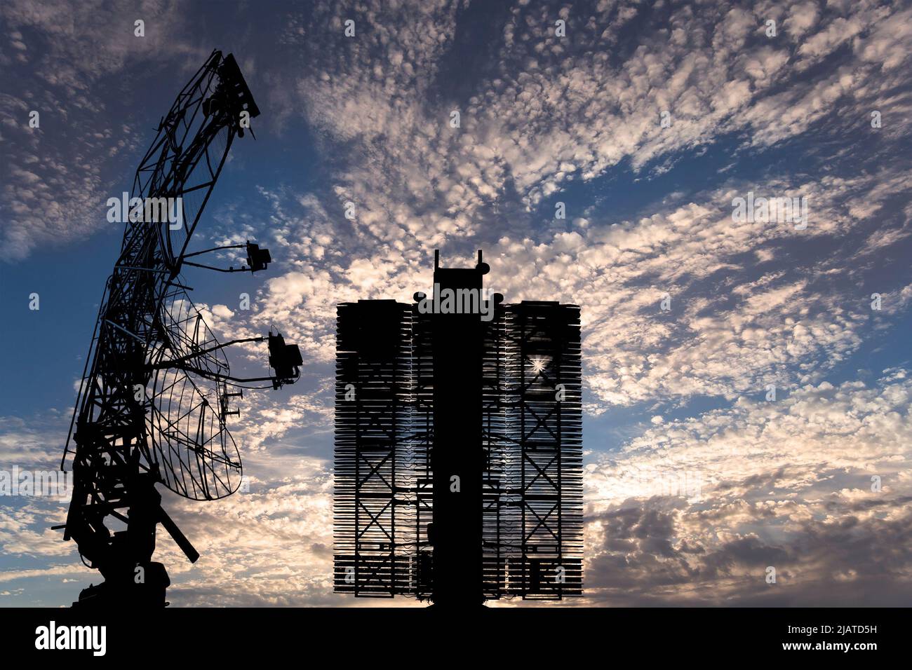 Air defense radars of military mobile anti aircraft systems (radar is ...