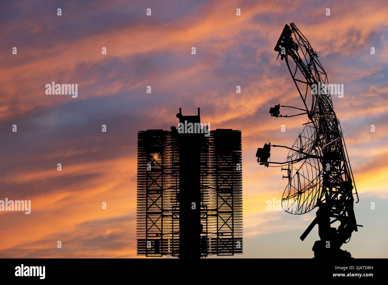 Air defense radars of military mobile anti aircraft systems (radar is ...