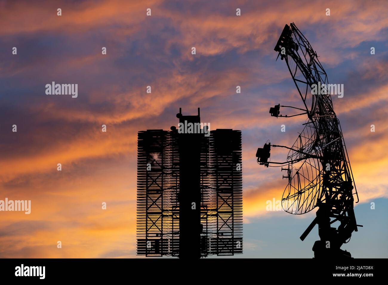 Air defense radars of military mobile anti aircraft systems (radar is ...