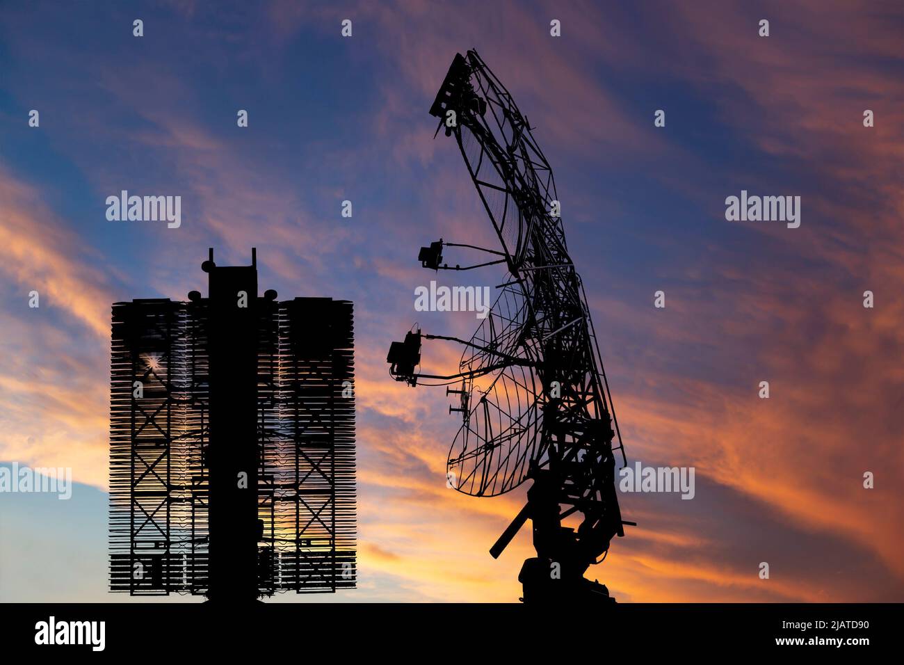 Air defense radars of military mobile anti aircraft systems (radar is ...