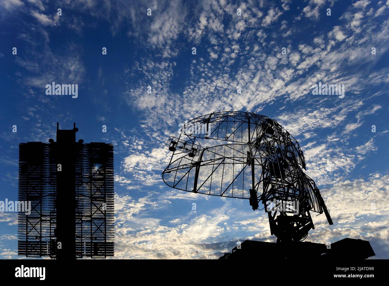 Air defense radars of military mobile anti aircraft systems (radar is ...