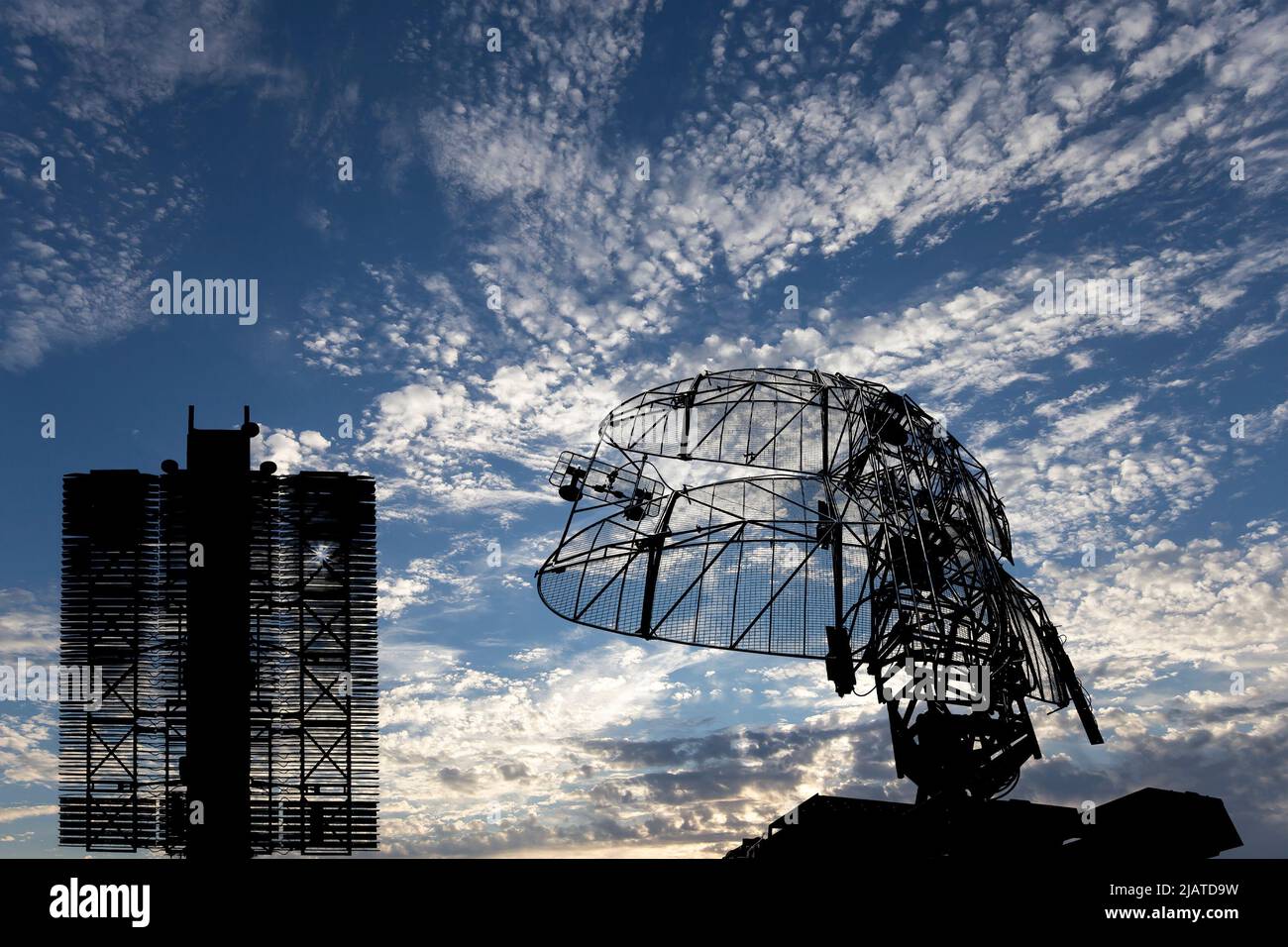 Air defense radars of military mobile anti aircraft systems (radar is ...