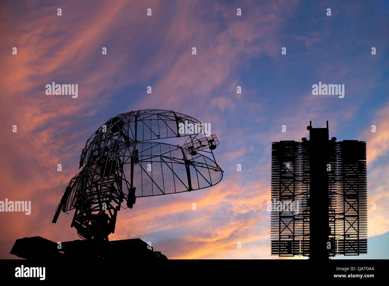 Air defense radars of military mobile anti aircraft systems (radar is ...