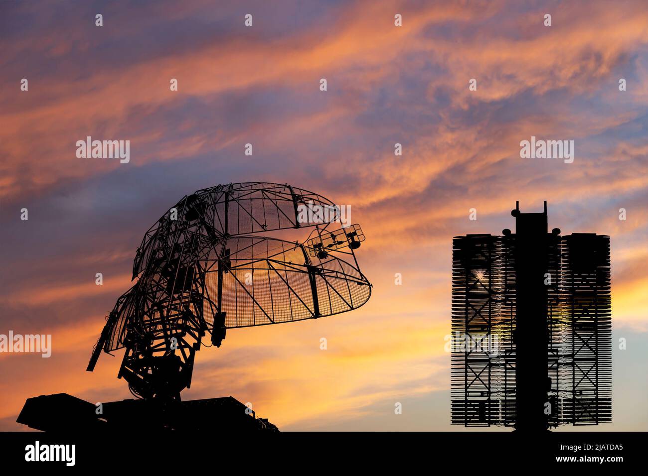 Air defense radars of military mobile anti aircraft systems (radar is ...