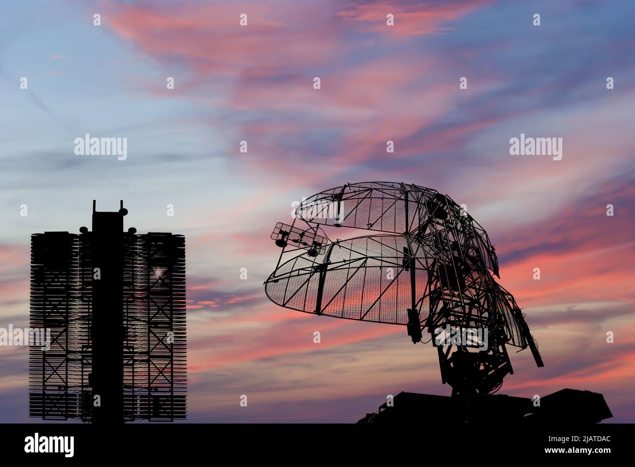 Air defense radars of military mobile anti aircraft systems (radar is ...