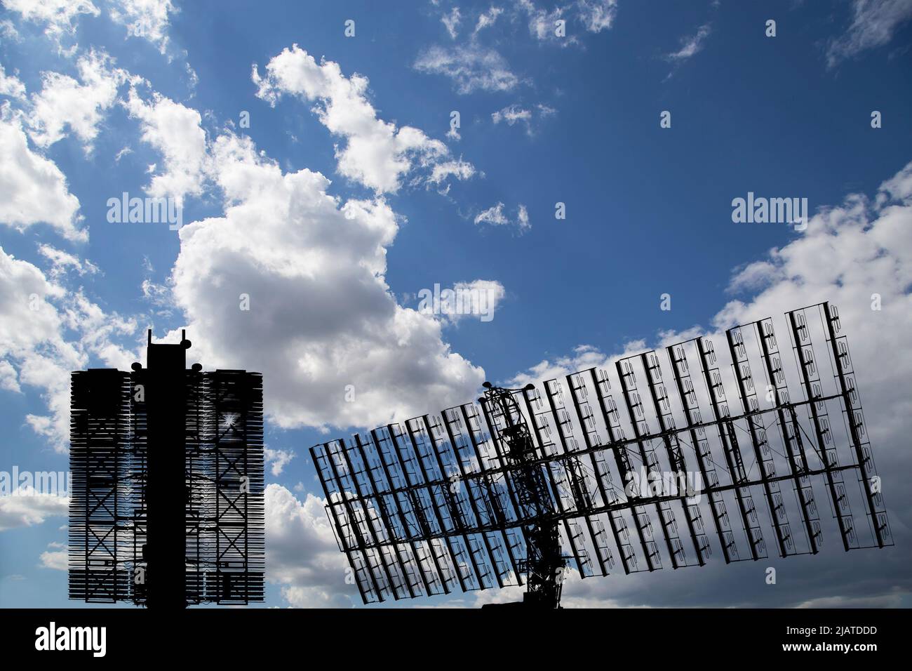 Air defense radars of military mobile anti aircraft systems (radar is ...