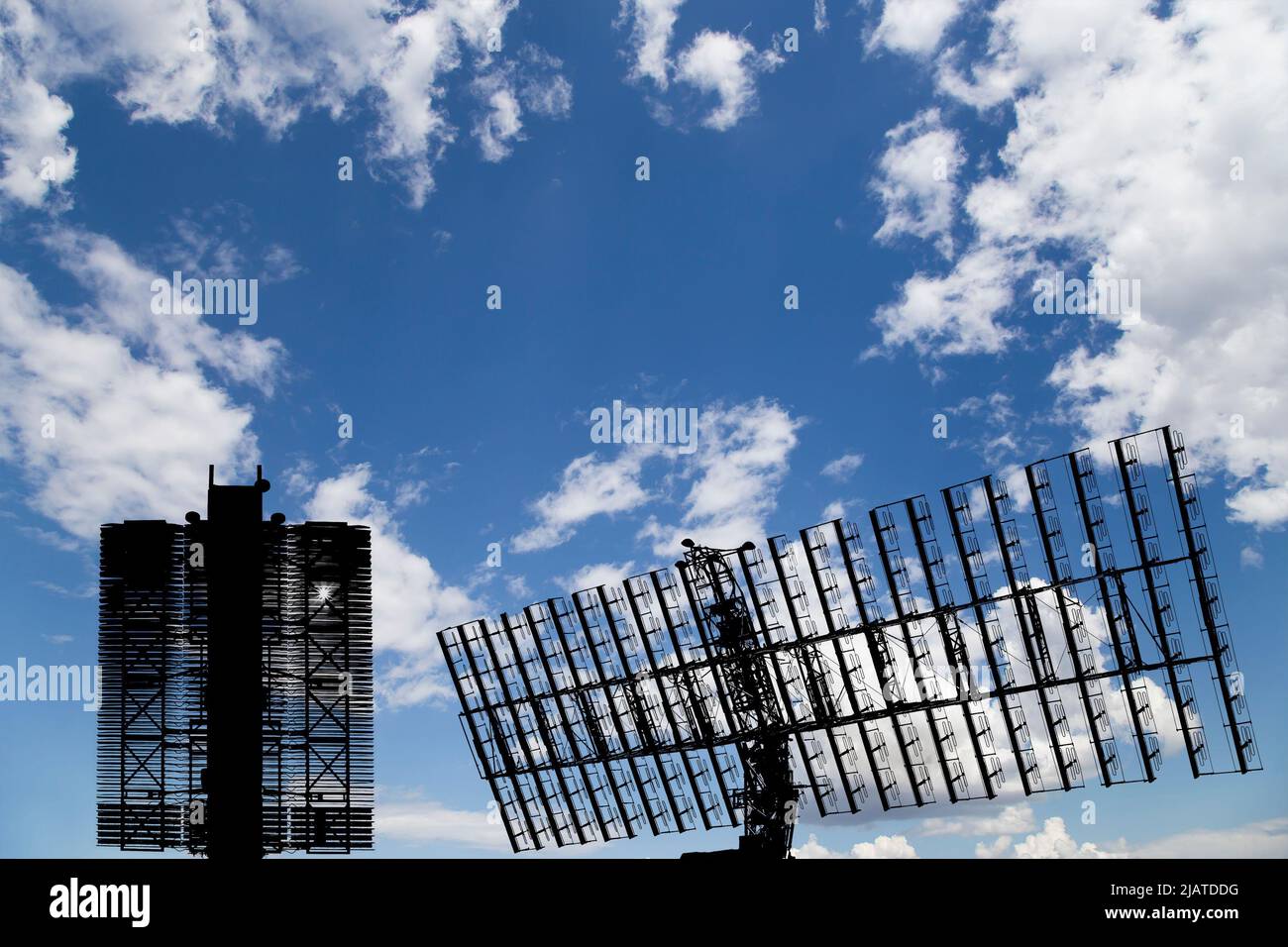 Air defense radars of military mobile anti aircraft systems (radar is ...