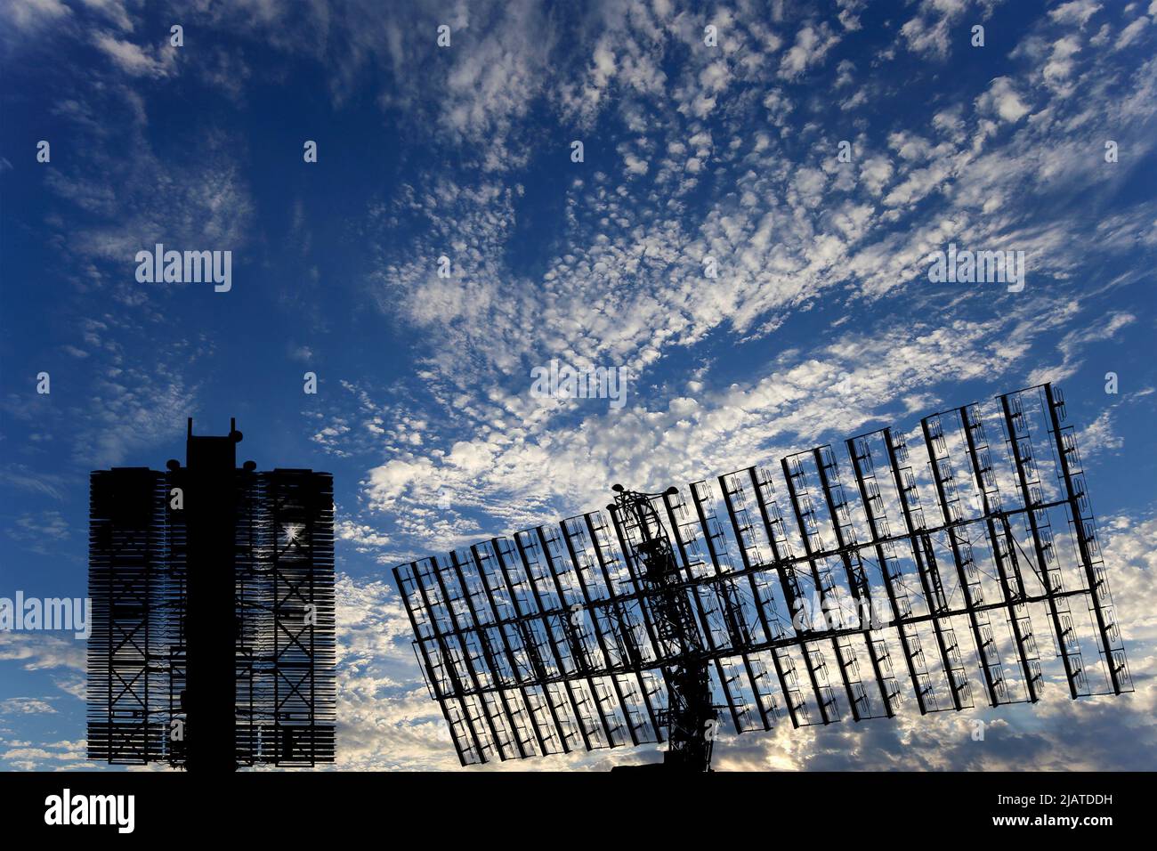 Air defense radars of military mobile anti aircraft systems (radar is ...