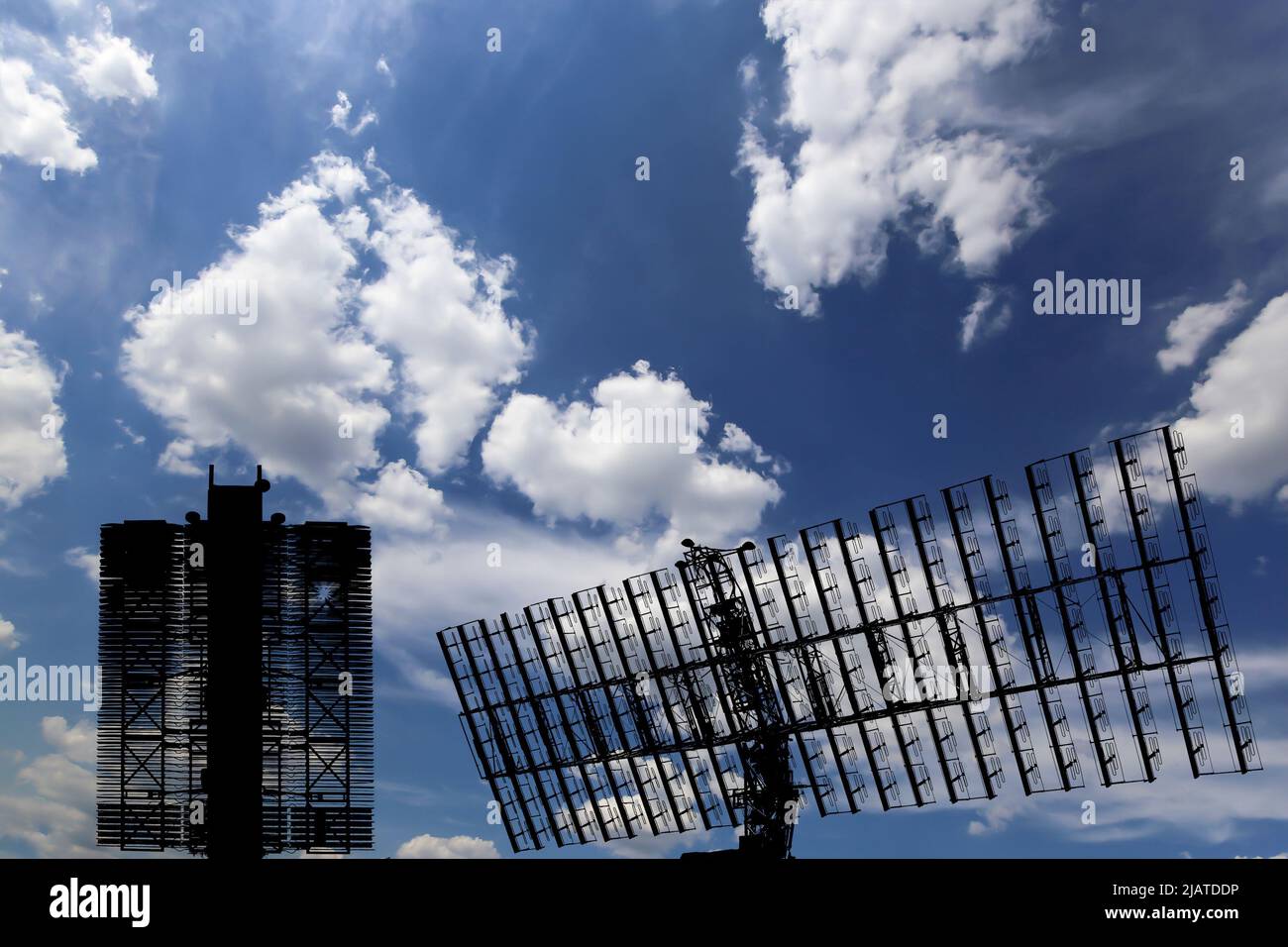 Air defense radars of military mobile anti aircraft systems (radar is ...