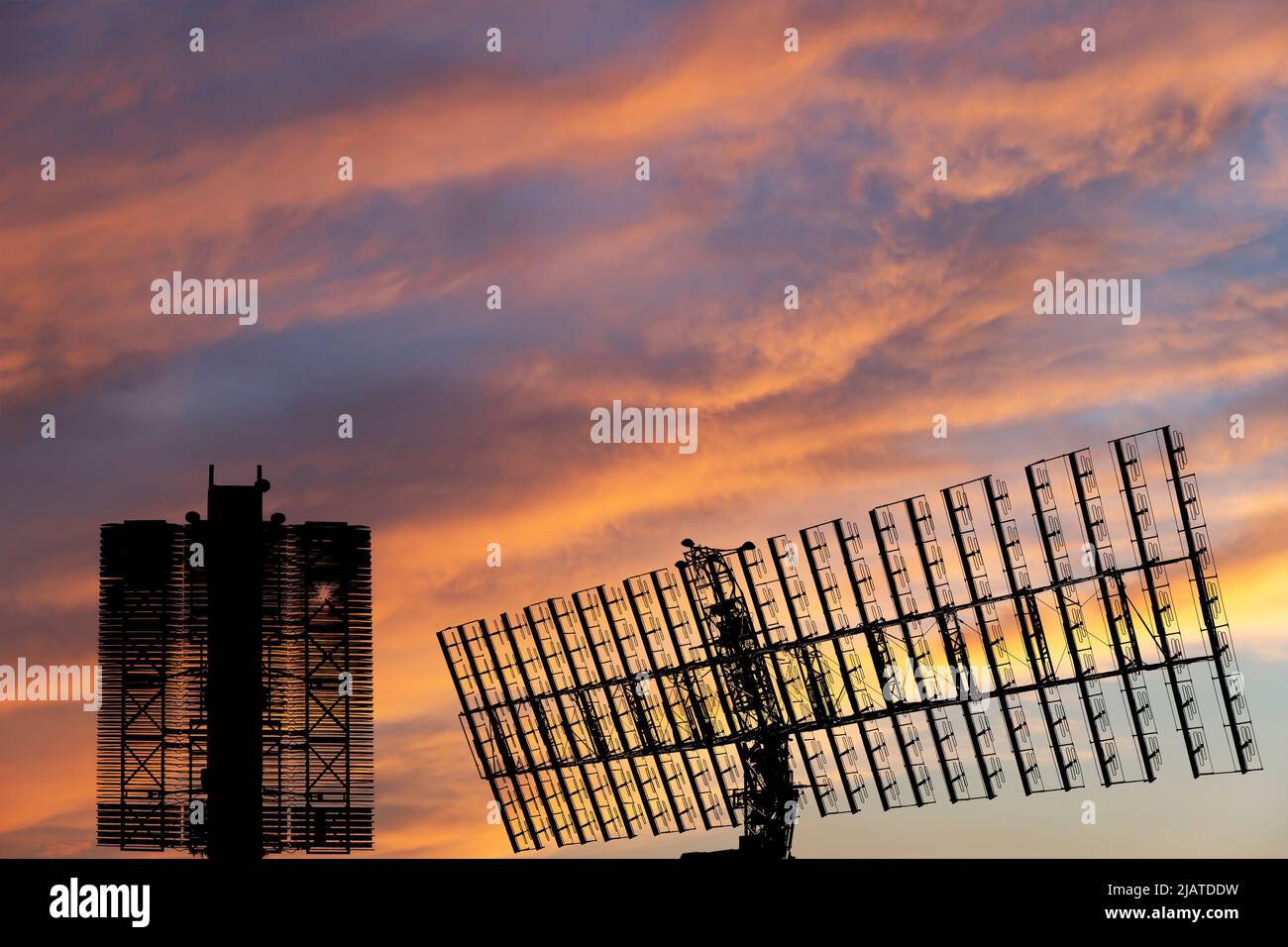 Air defense radars of military mobile anti aircraft systems (radar is ...