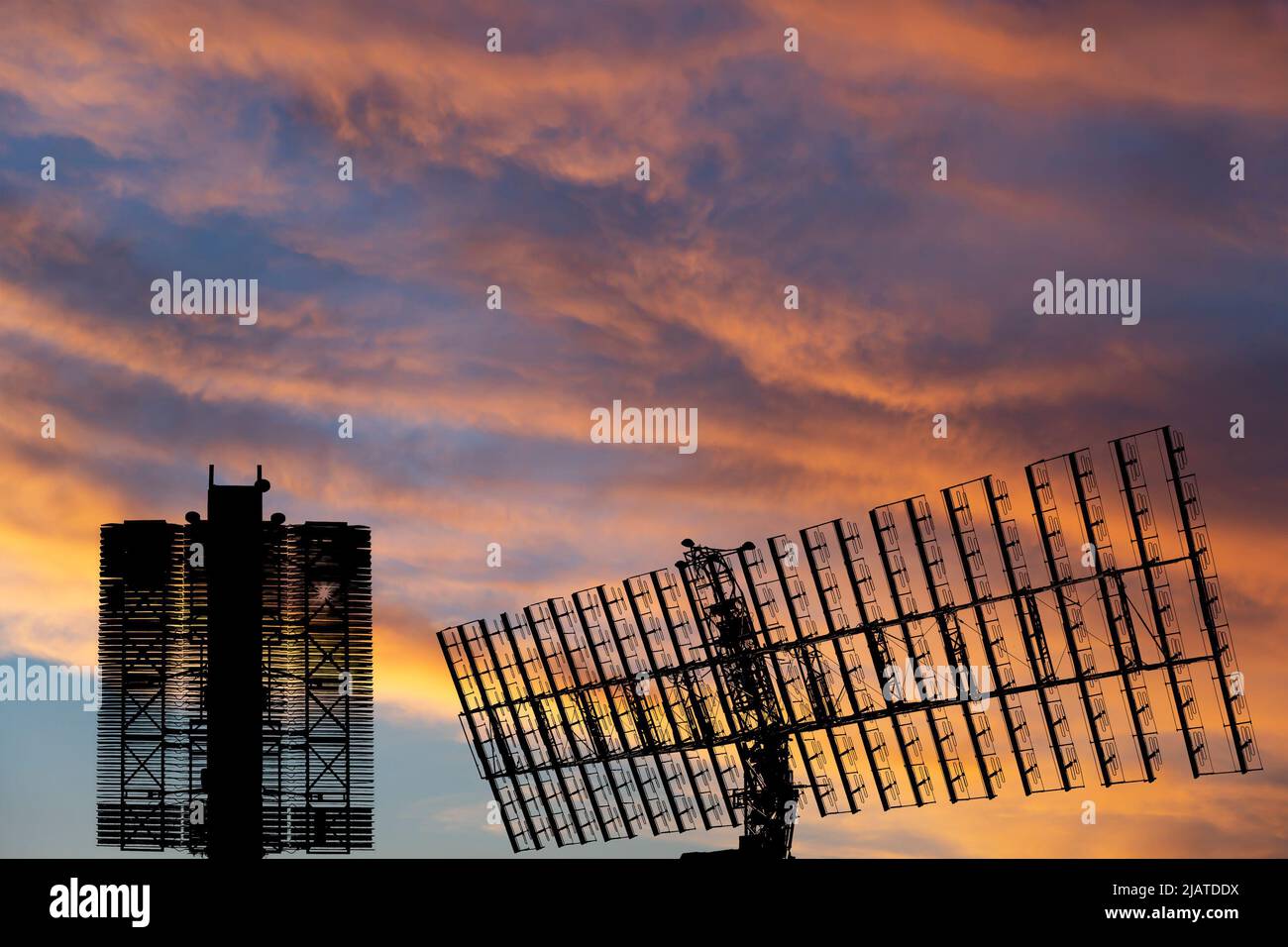 Air defense radars of military mobile anti aircraft systems (radar is ...