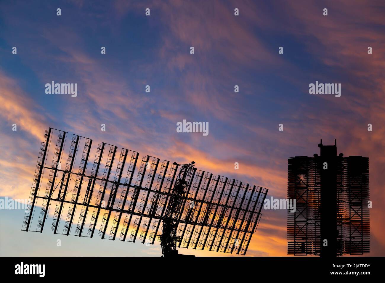 Air defense radars of military mobile anti aircraft systems (radar is ...