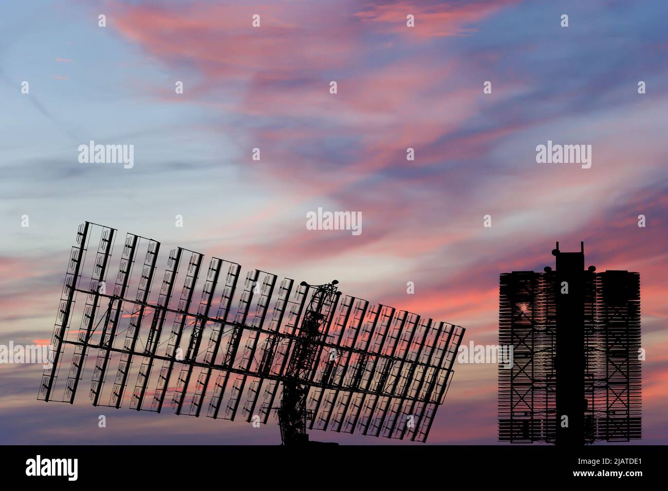 Air defense radars of military mobile anti aircraft systems (radar is ...