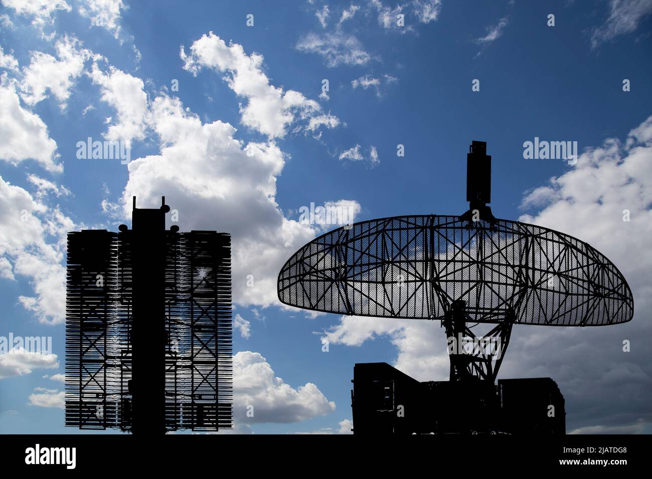 Air defense radars of military mobile anti aircraft systems (radar is ...