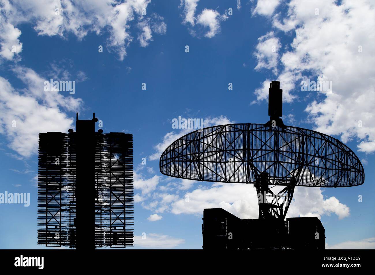 Air defense radars of military mobile anti aircraft systems (radar is ...