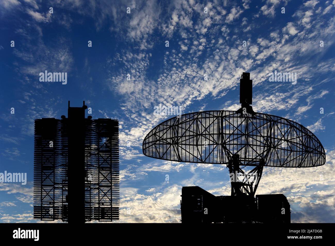 Air defense radars of military mobile anti aircraft systems (radar is ...