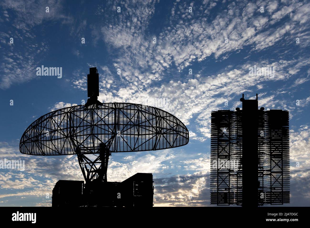 Air defense radars of military mobile anti aircraft systems (radar is ...