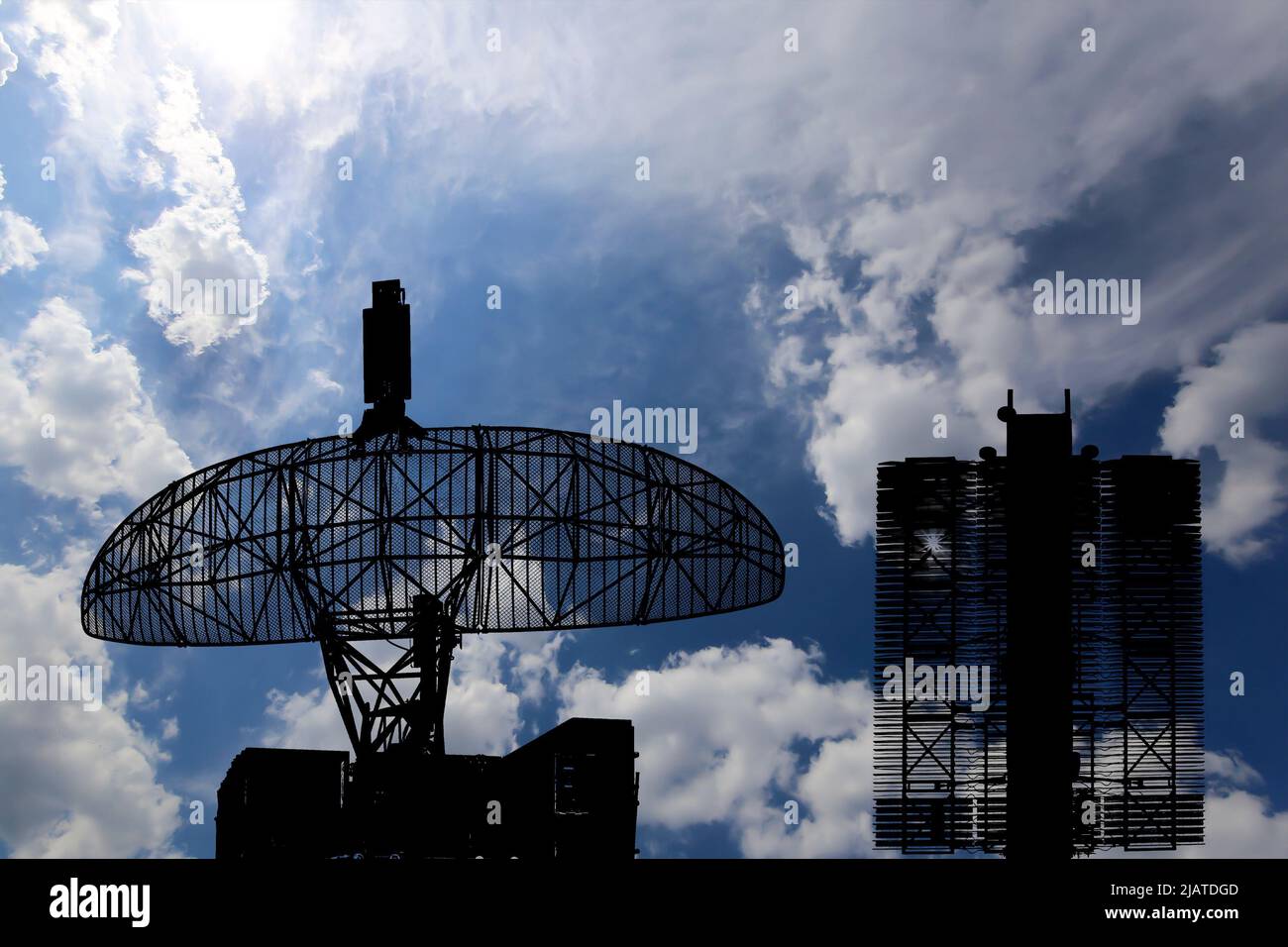 Air defense radars of military mobile anti aircraft systems (radar is ...