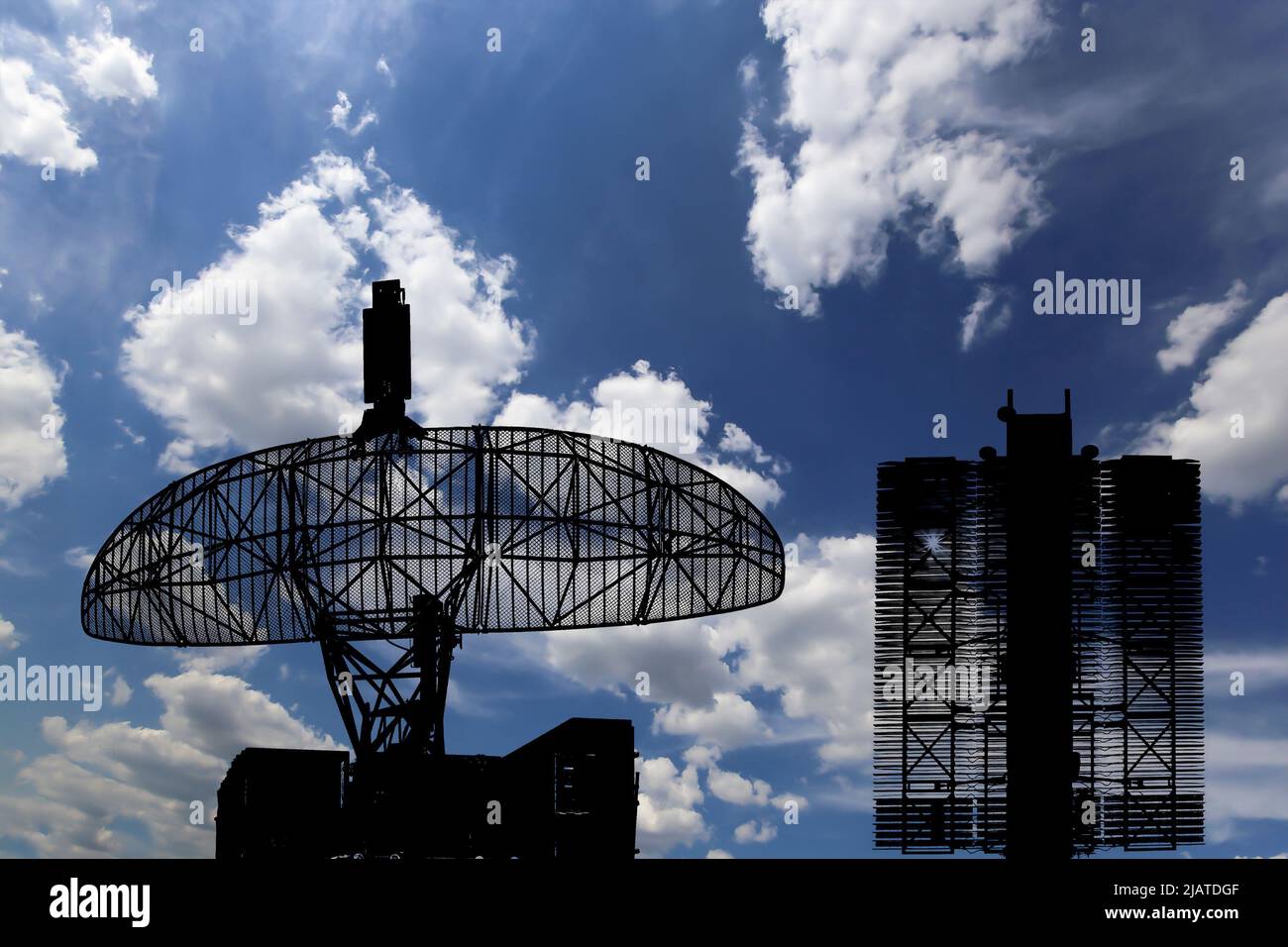 Air defense radars of military mobile anti aircraft systems (radar is ...