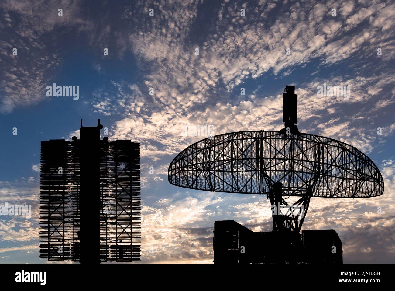 Air defense radars of military mobile anti aircraft systems (radar is ...