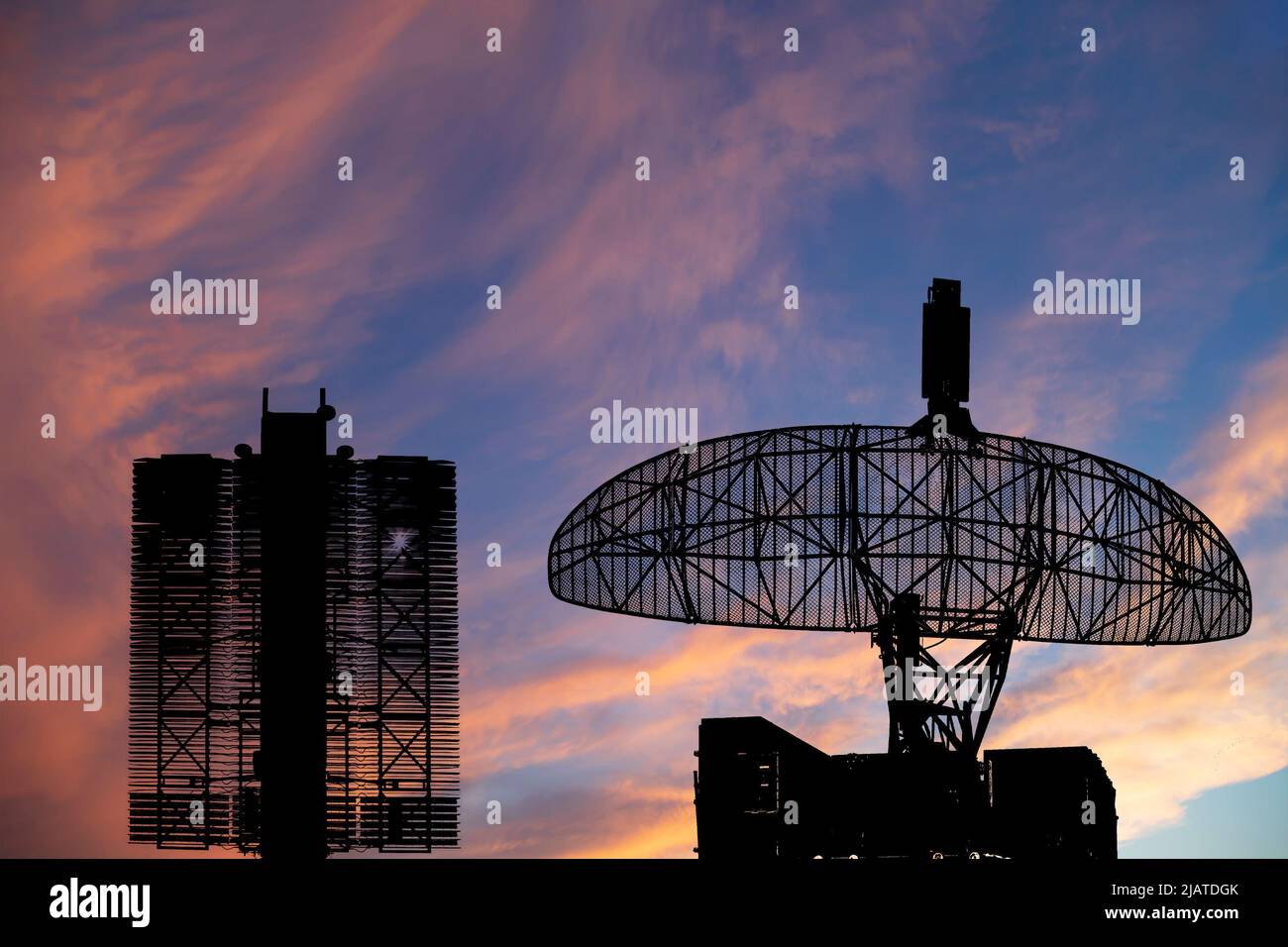 Air defense radars of military mobile anti aircraft systems (radar is ...