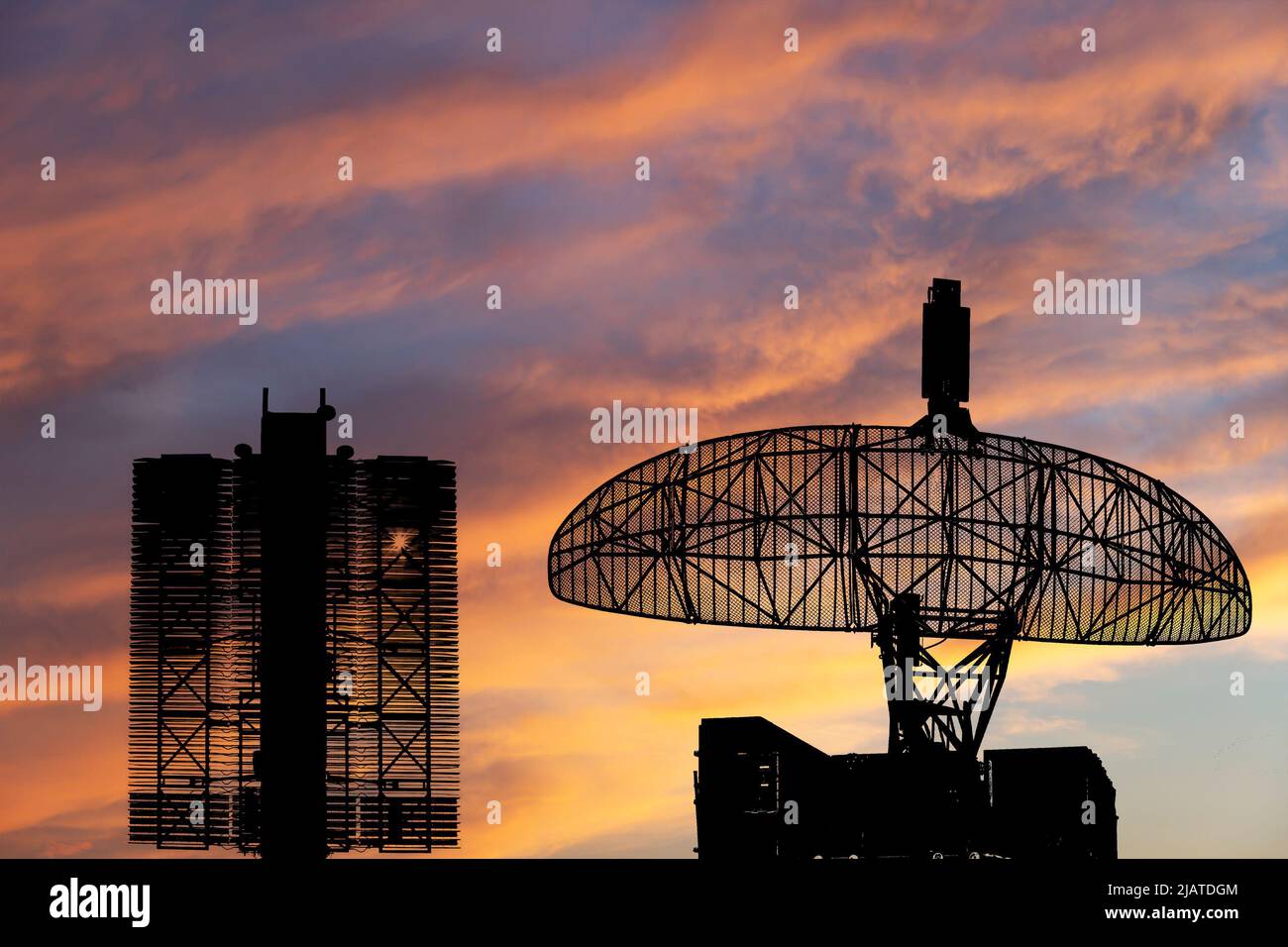 Air defense radars of military mobile anti aircraft systems (radar is ...