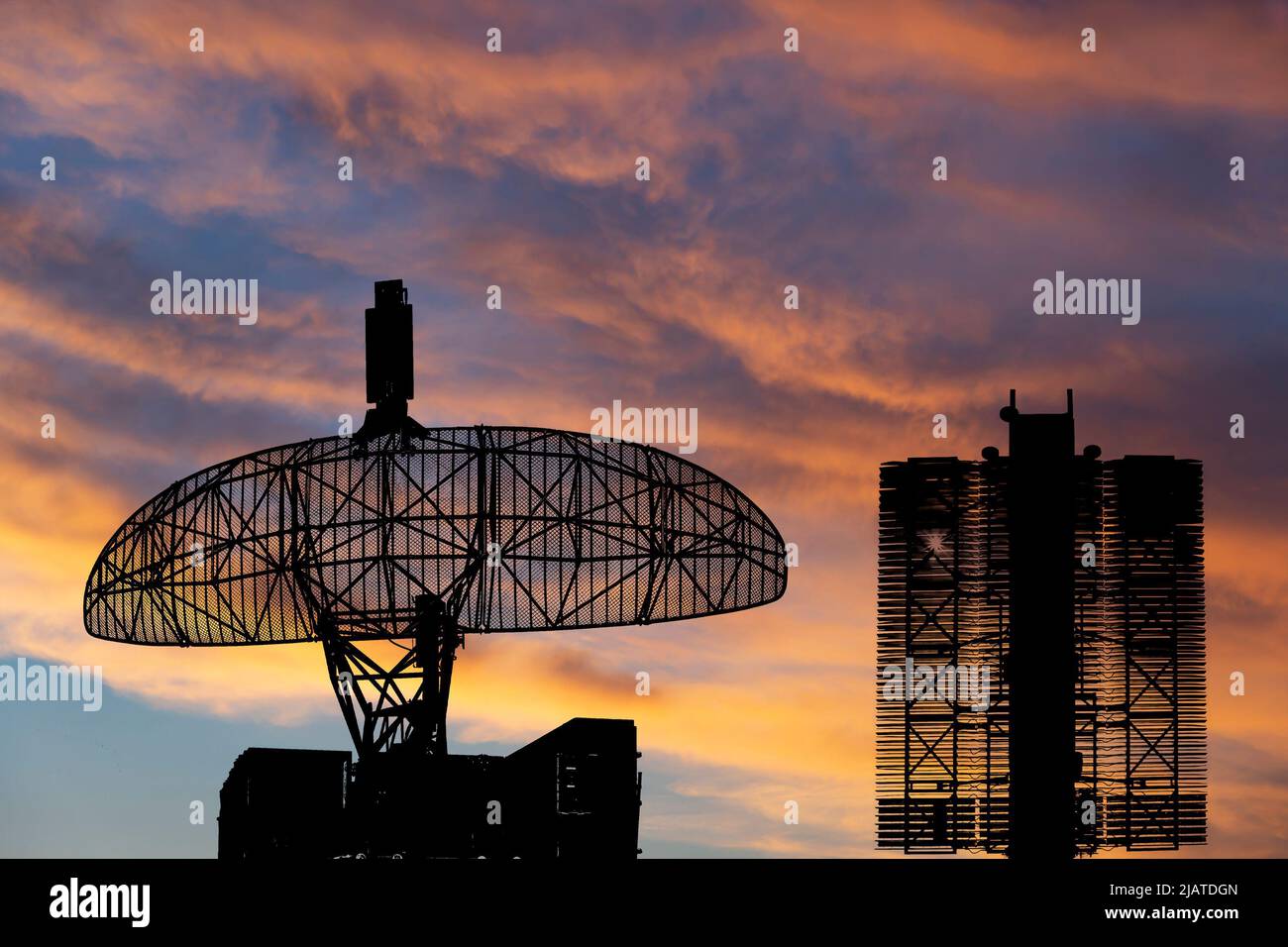 Air defense radars of military mobile anti aircraft systems (radar is ...