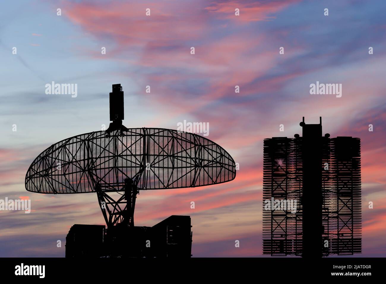 Air defense radars of military mobile anti aircraft systems (radar is ...