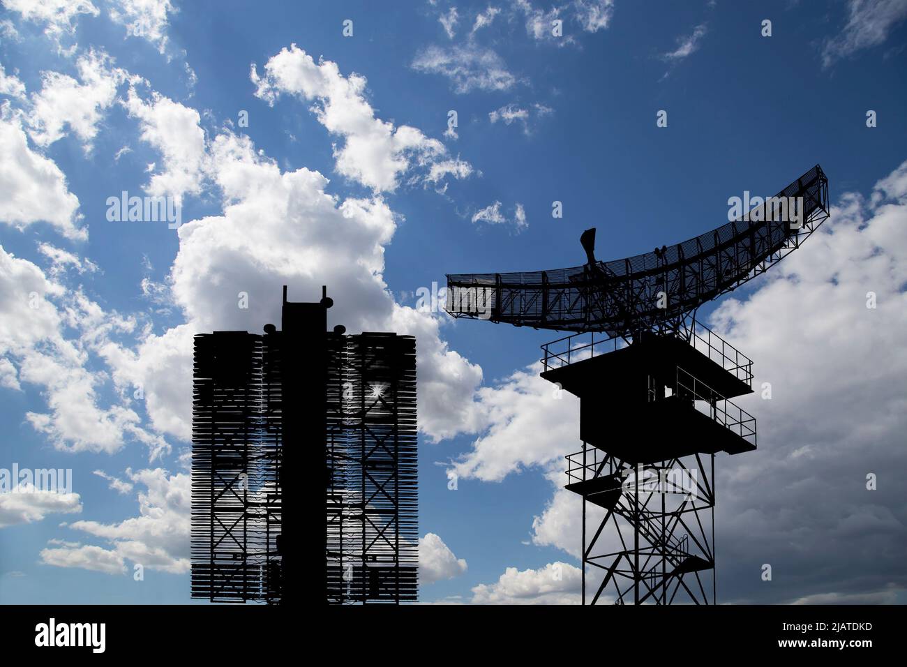 Air defense radars of military mobile anti aircraft systems (radar is ...