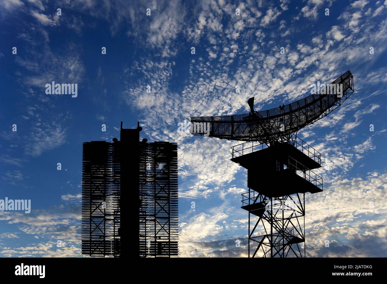 Air defense radars of military mobile anti aircraft systems (radar is ...