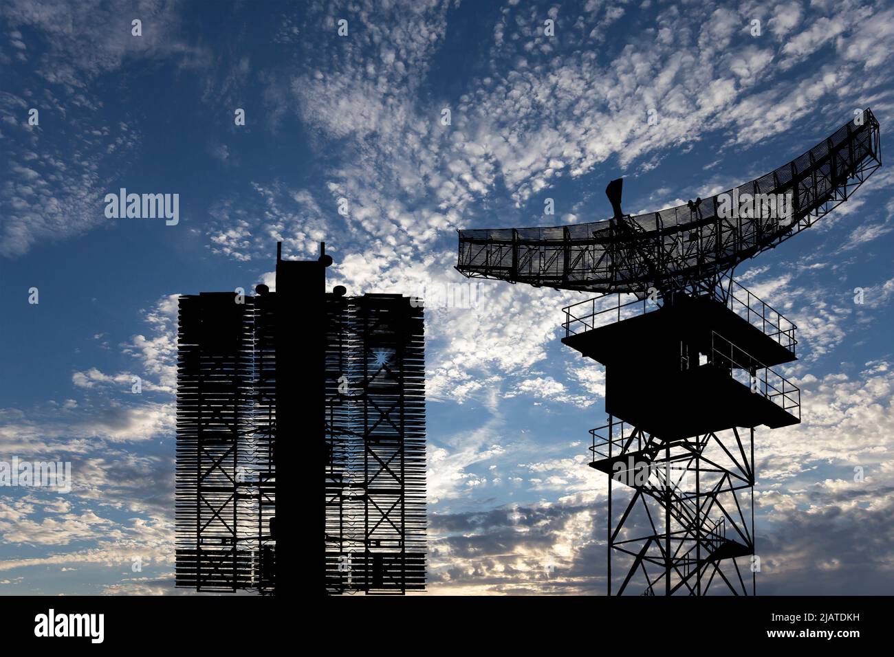 Air defense radars of military mobile anti aircraft systems (radar is ...