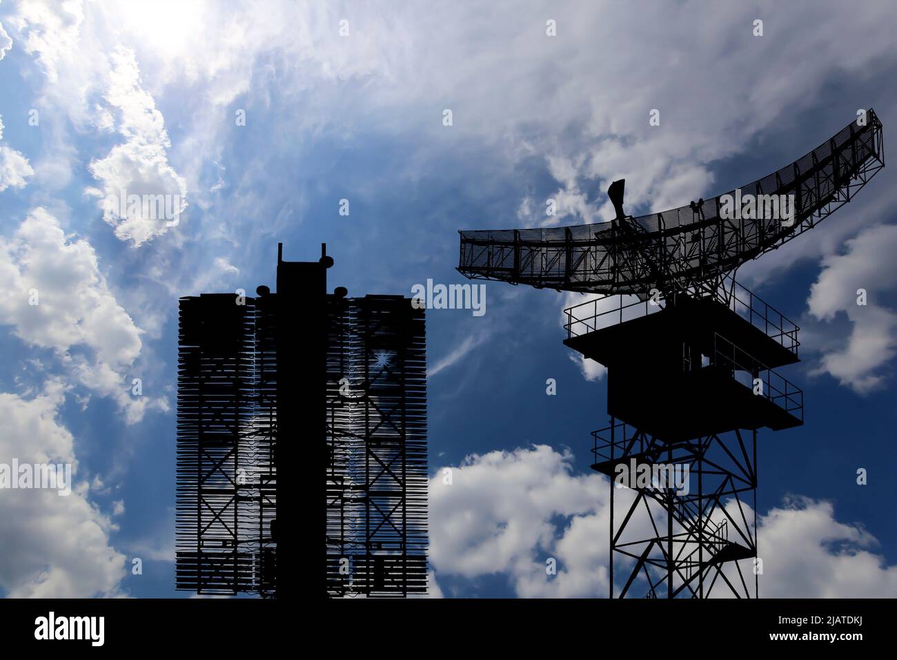 Air defense radars of military mobile anti aircraft systems (radar is ...