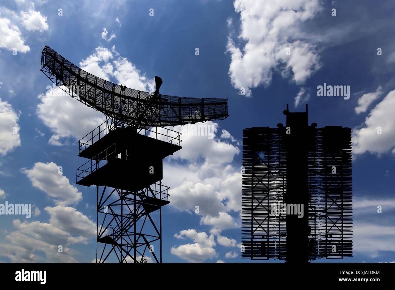 Air defense radars of military mobile anti aircraft systems (radar is ...