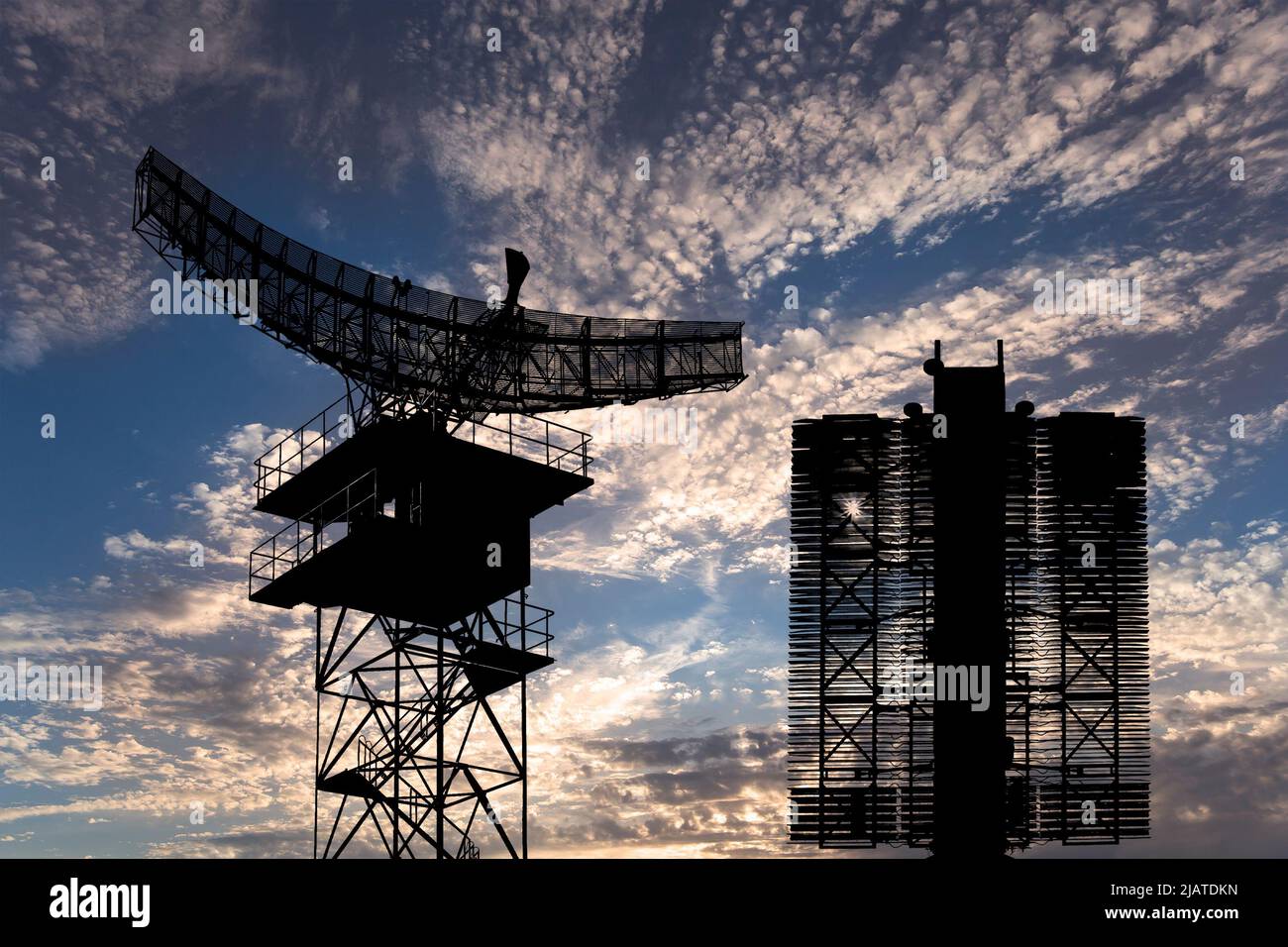 Air defense radars of military mobile anti aircraft systems (radar is ...