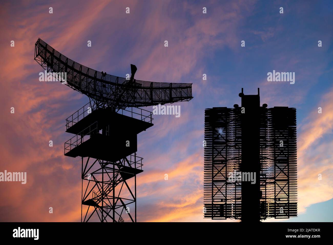 Air defense radars of military mobile anti aircraft systems (radar is ...