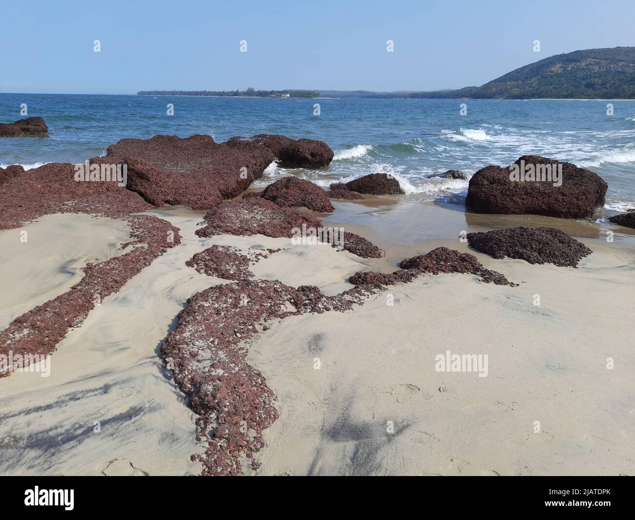 Surf waves on Bhogve beach district Sindhudurg state Maharashtra India ...