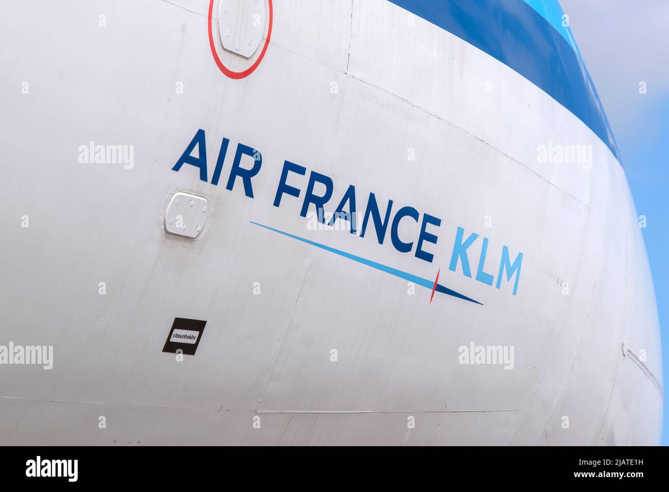 Air France KLM Logo On A Plane At Schiphol Airport The Netherlands 26-5 ...