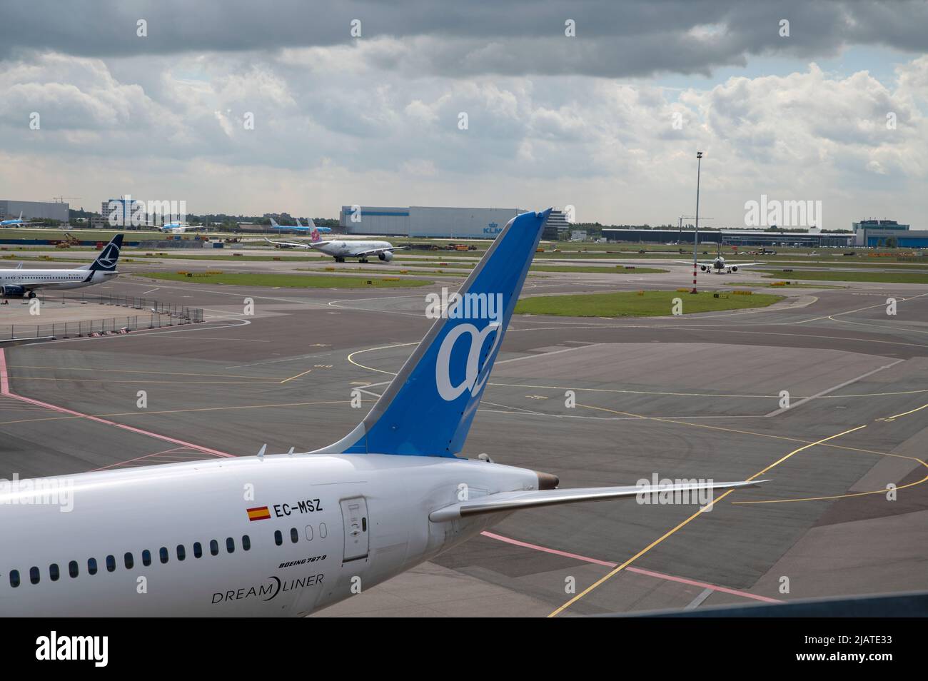 Backside Air Europa At Schiphol Airport The Netherlands 26-5-2022 Stock ...