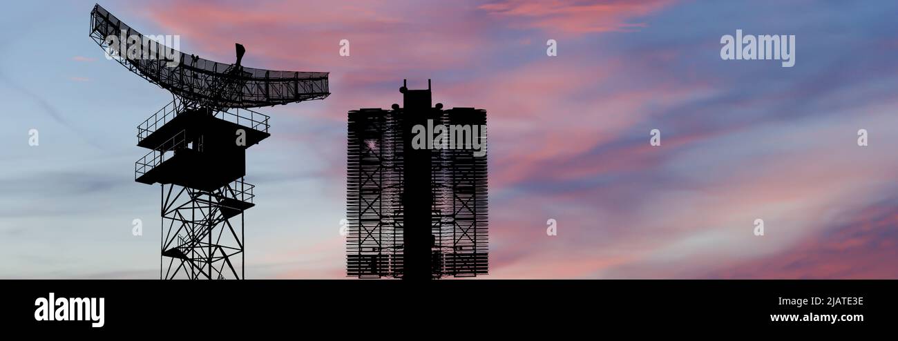 Air defense radars of military mobile anti aircraft systems (radar is ...