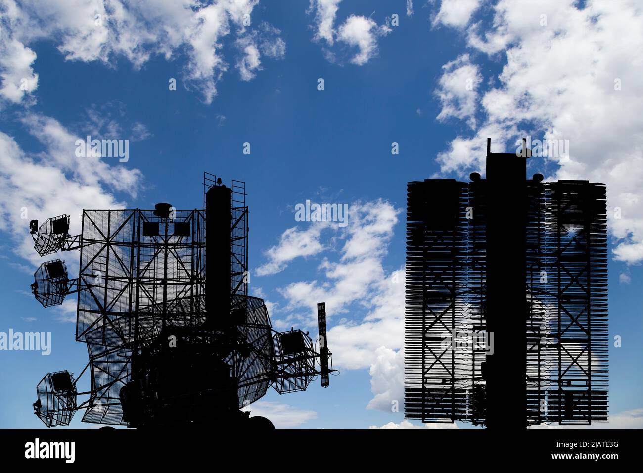 Air defense radars of military mobile anti aircraft systems (radar is ...