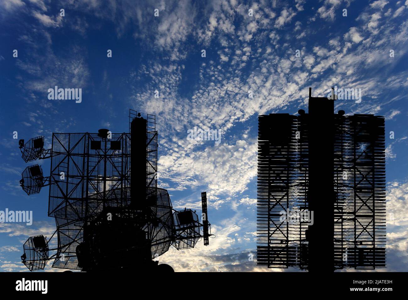Air defense radars of military mobile anti aircraft systems (radar is ...