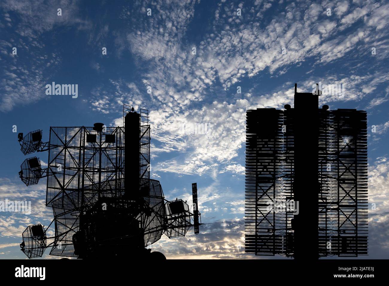 Air defense radars of military mobile anti aircraft systems (radar is ...