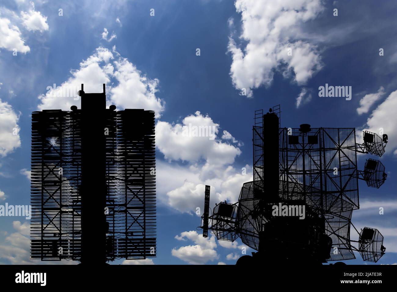 Air defense radars of military mobile anti aircraft systems (radar is ...