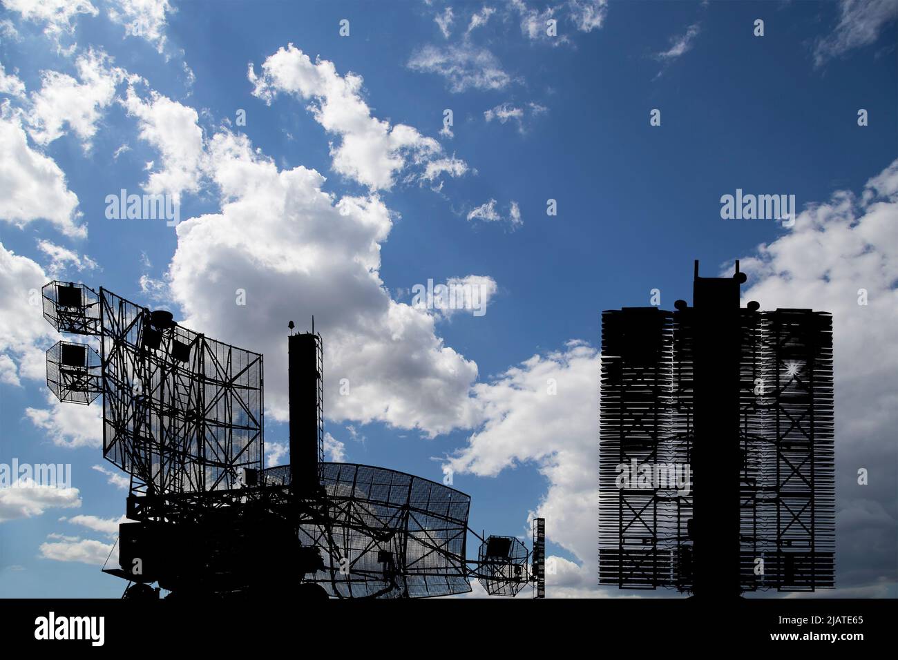 Air defense radars of military mobile anti aircraft systems (radar is ...