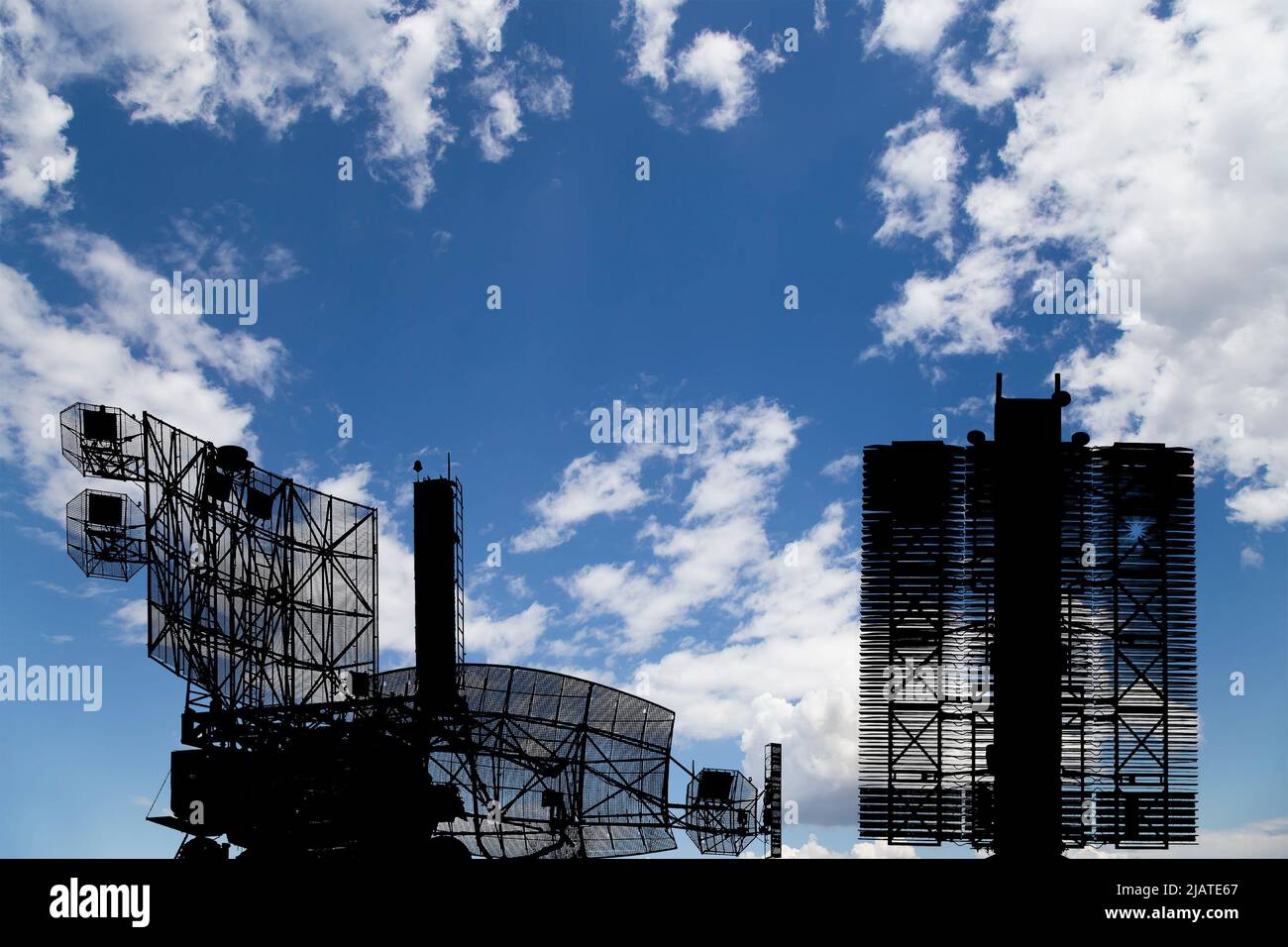 Air defense radars of military mobile anti aircraft systems (radar is ...