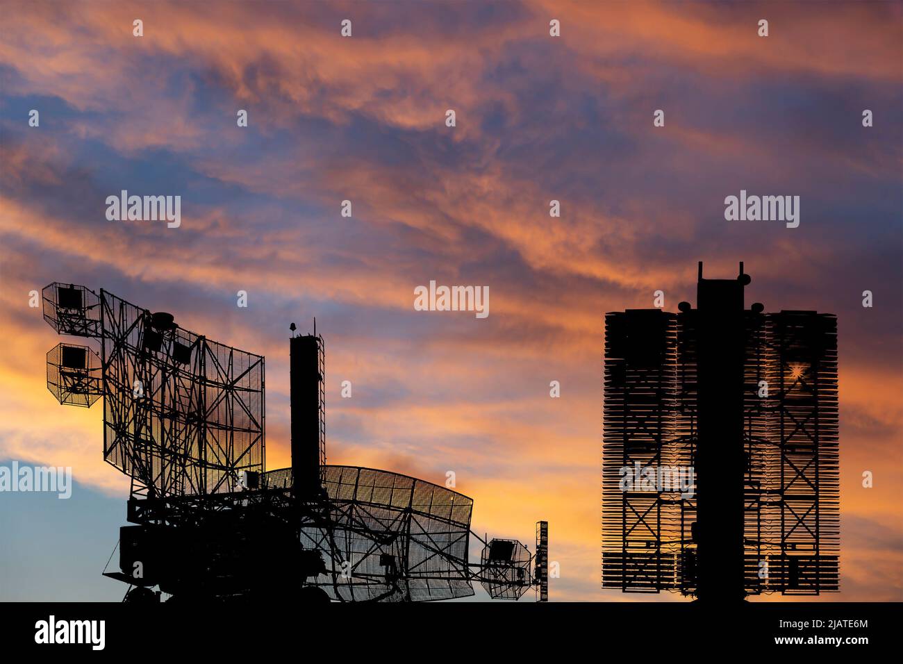 Air defense radars of military mobile anti aircraft systems (radar is ...