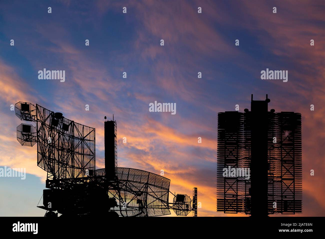 Air defense radars of military mobile anti aircraft systems (radar is ...