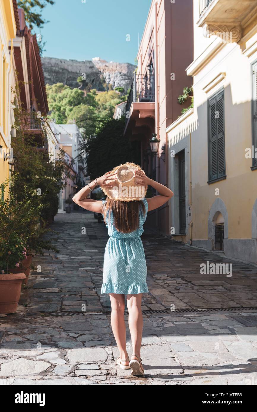 Plaka,an old historical neighbourhood of Athens, clustered around the ...